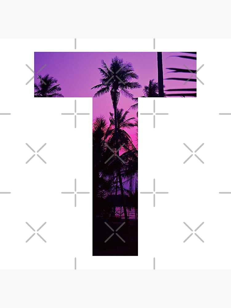"T letter, Purple sunset T" Photographic Print for Sale by stickmeok ...