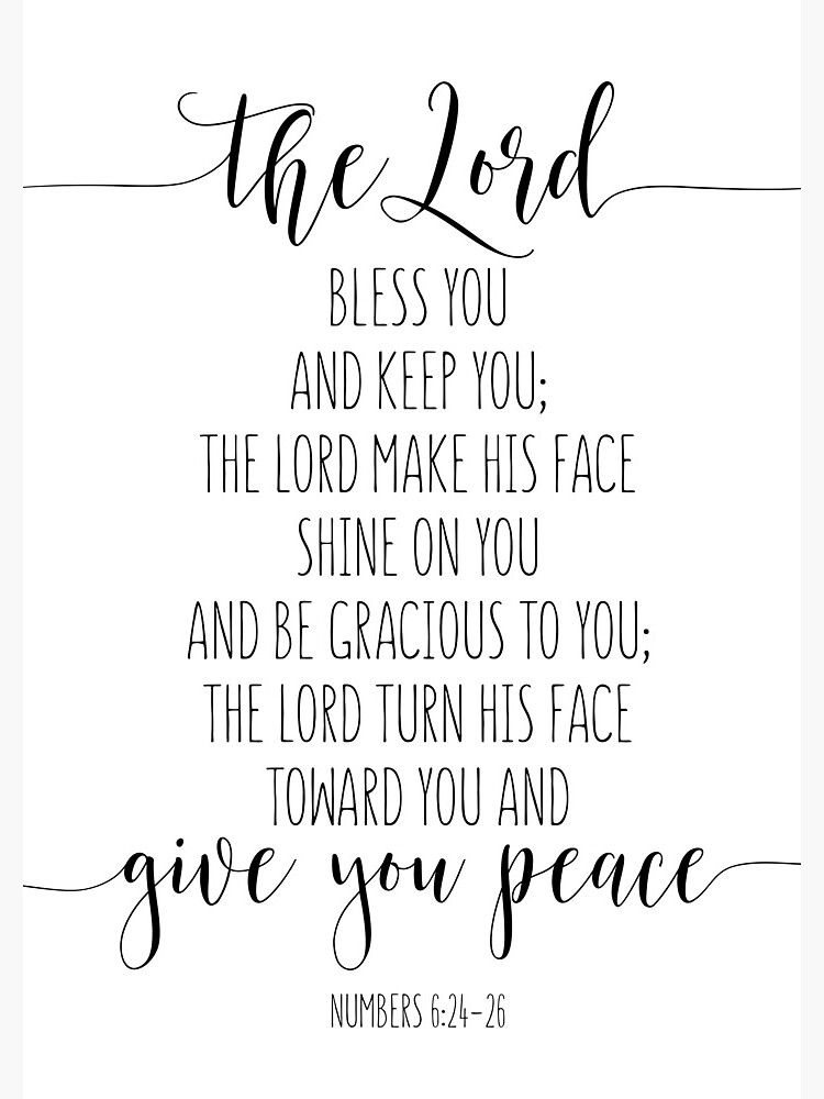 "The Lord Bless You And Keep You, Numbers 6:24-26. Bible Verse, Christian Gift, Scripture ...