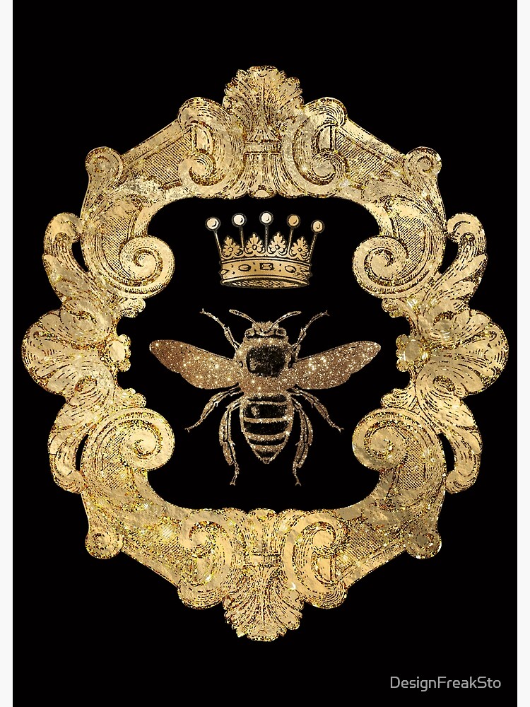 "Golden Bee Framed Black" Poster by DesignFreakSto | Redbubble