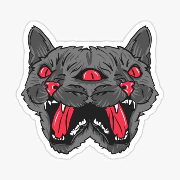 Two Headed Cat Stickers | Redbubble