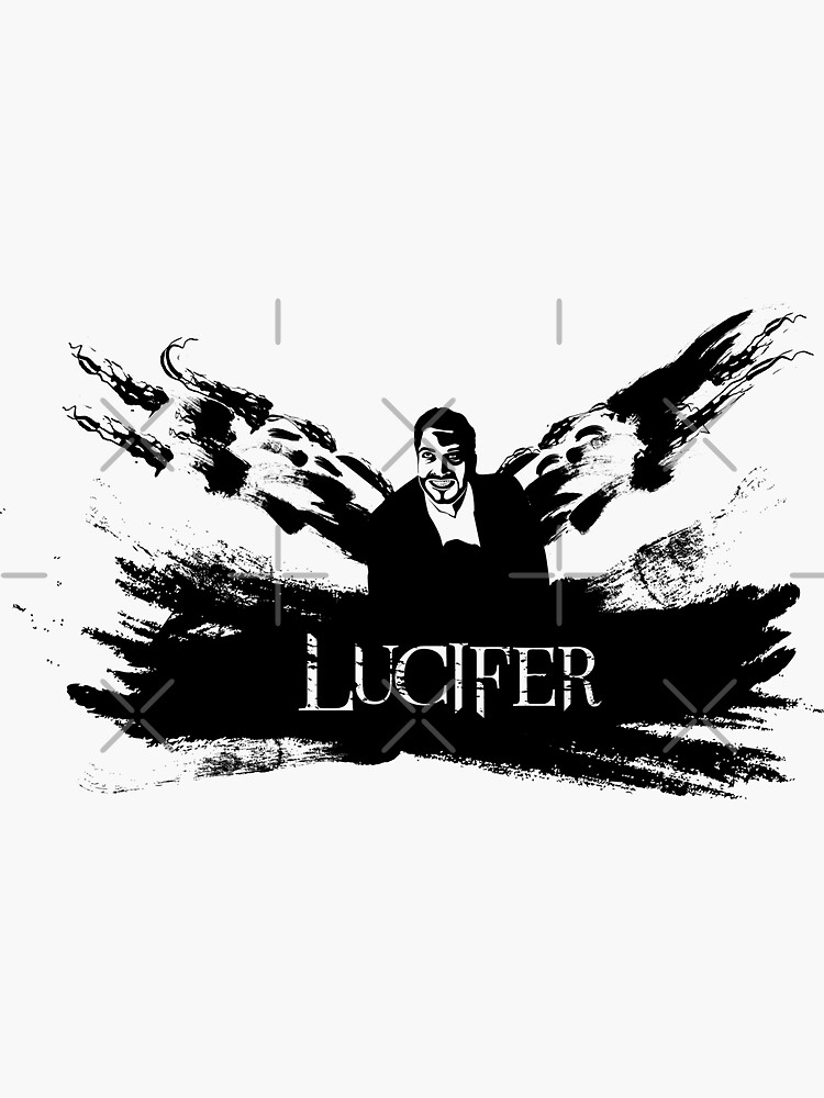 "Lucifer Morningstar" Sticker for Sale by blackwolfpixels | Redbubble