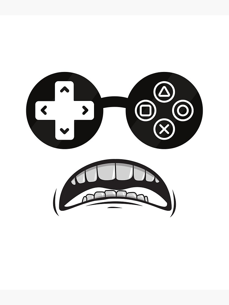"Angry Playstation Gamer | Mr. Gameface" Art Print for Sale by ...