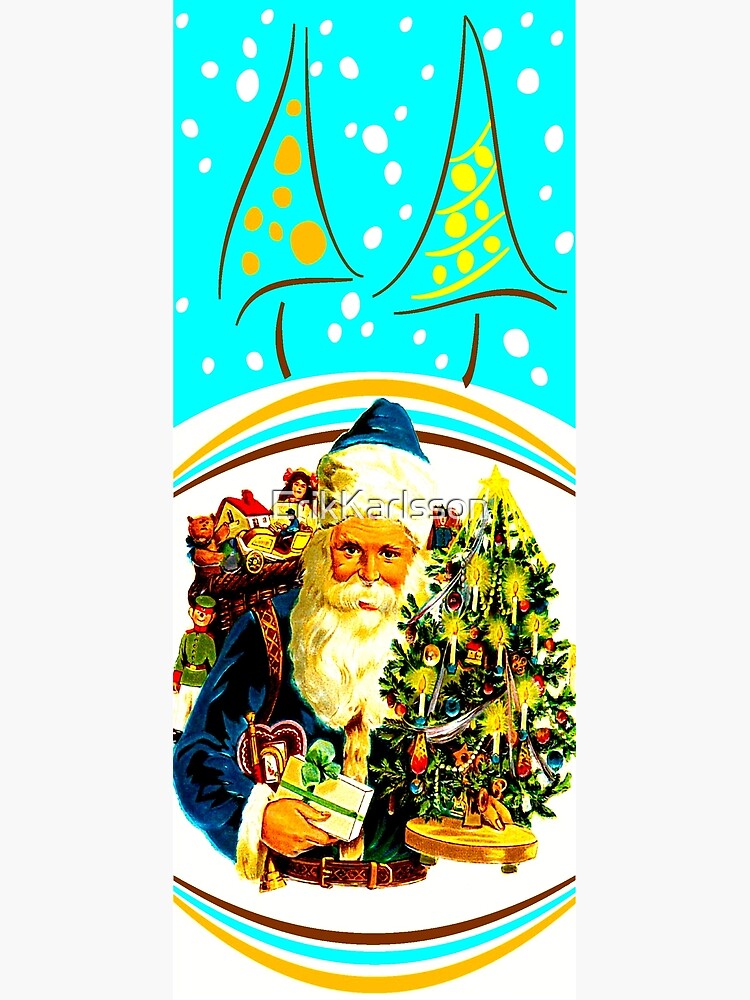 "Santa Claus vintage retro Christmas. Santa Claus Tomte." Poster for ...