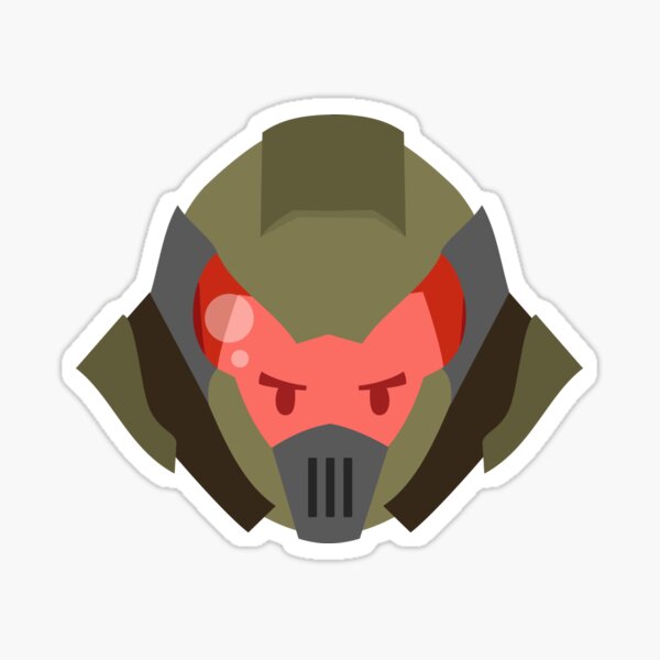 "Doom Guy" Sticker for Sale by Plateandoatcake | Redbubble