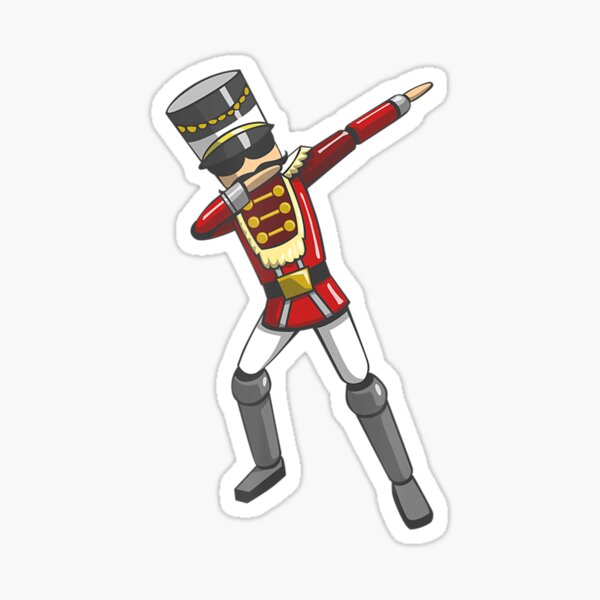 "Dabbing Nutcracker Soldier Toy Christmas Dab Dance" Sticker for Sale ...