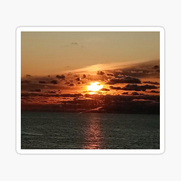 "Orange/pink sunset - original photograph" Sticker for Sale by eleanor27 | Redbubble