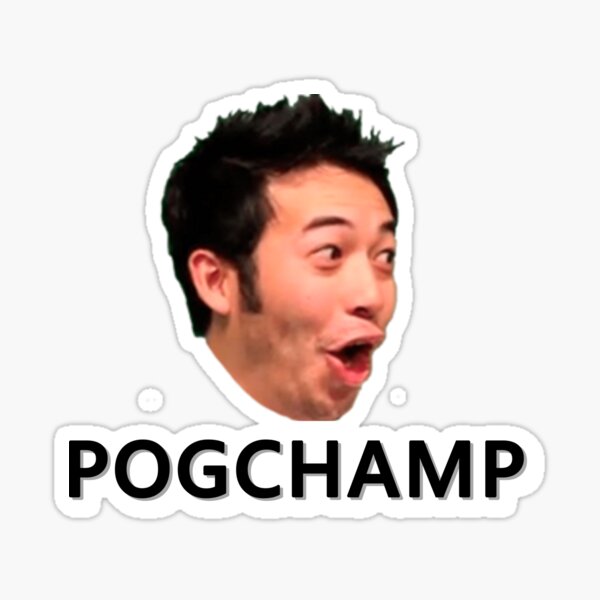 "Pogchamp with Emote" Sticker for Sale by akkurato | Redbubble