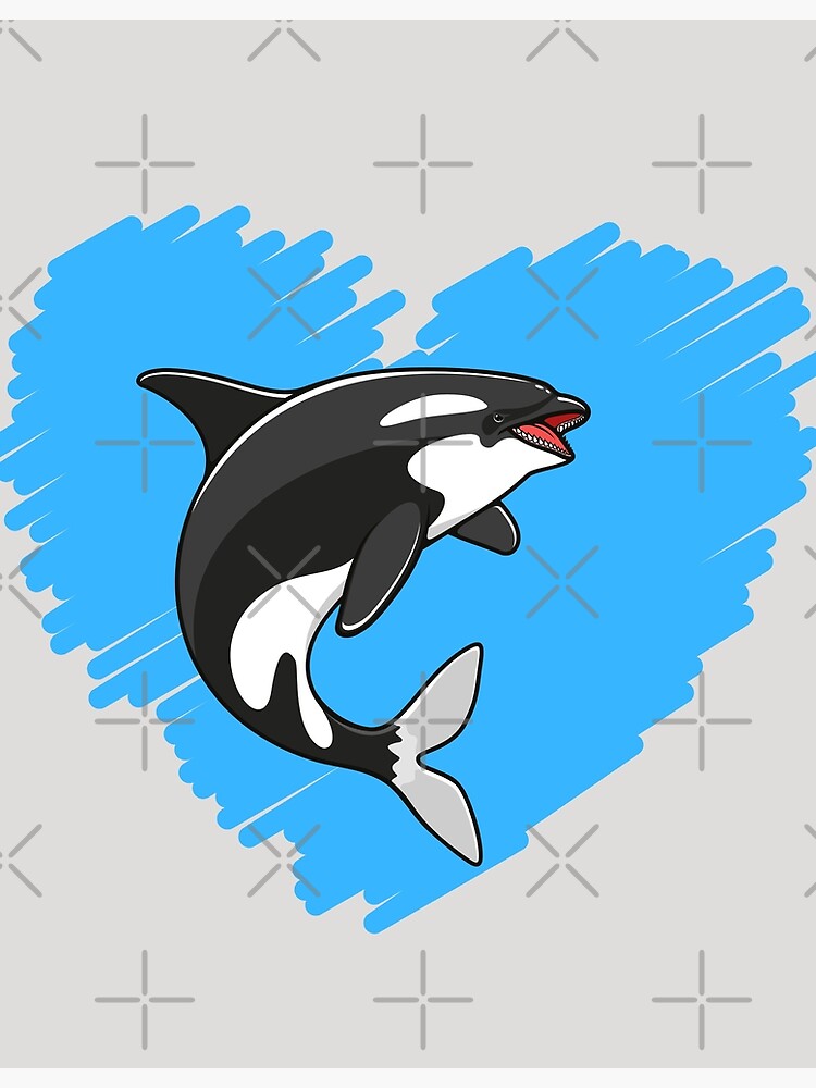"Orca Wal Killer Whale Orcas Love Heart " Poster by MazziDz | Redbubble