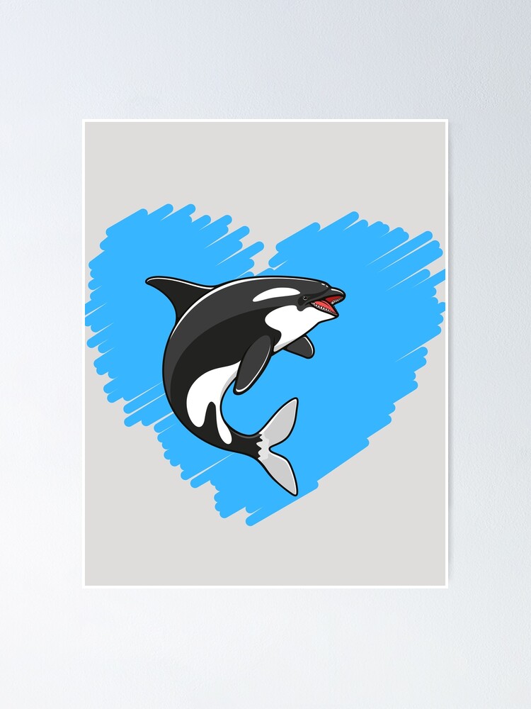 "Orca Wal Killer Whale Orcas Love Heart " Poster by MazziDz | Redbubble