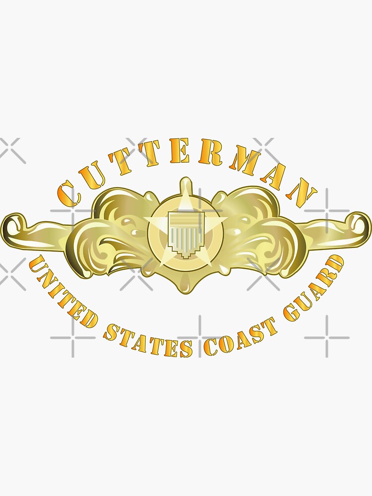 "USCG - Cutterman Badge - Officer - Gold" Sticker by twix123844 | Redbubble