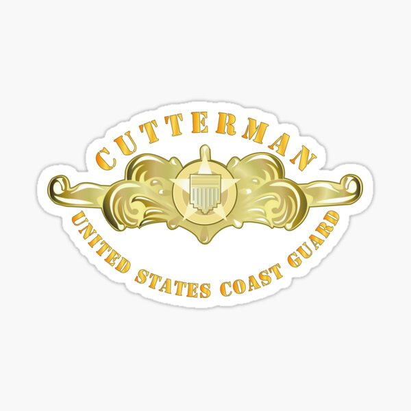 "USCG - Cutterman Badge - Officer - Gold" Sticker by twix123844 | Redbubble