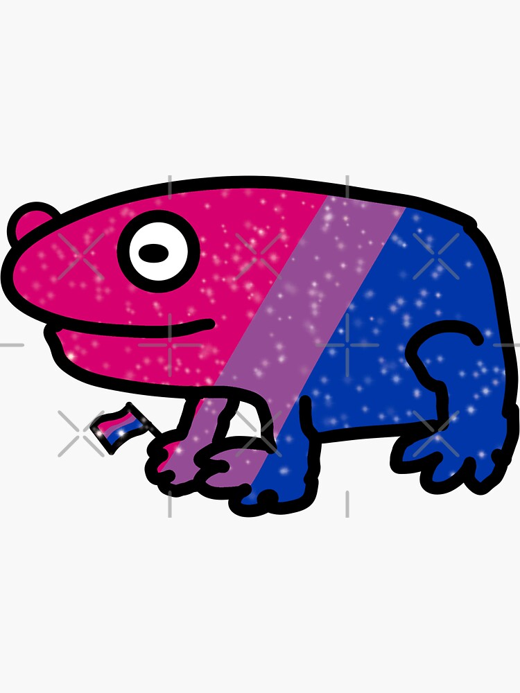 "Bi Frog" Sticker for Sale by firstroundpixel | Redbubble