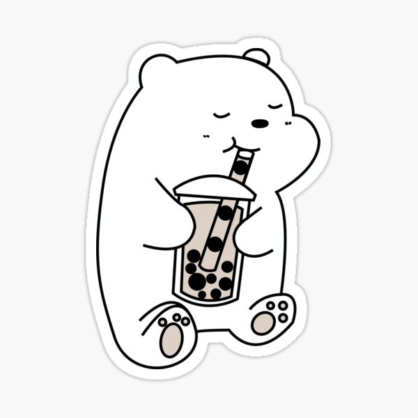 "Cute Pink Boba Bear" Sticker for Sale by itzzRebecca | Redbubble