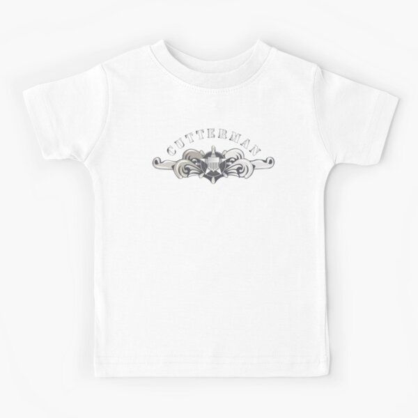 "USCG - Cutterman Badge - Enlisted - Silver w Top Txt" Kids T-Shirt by ...