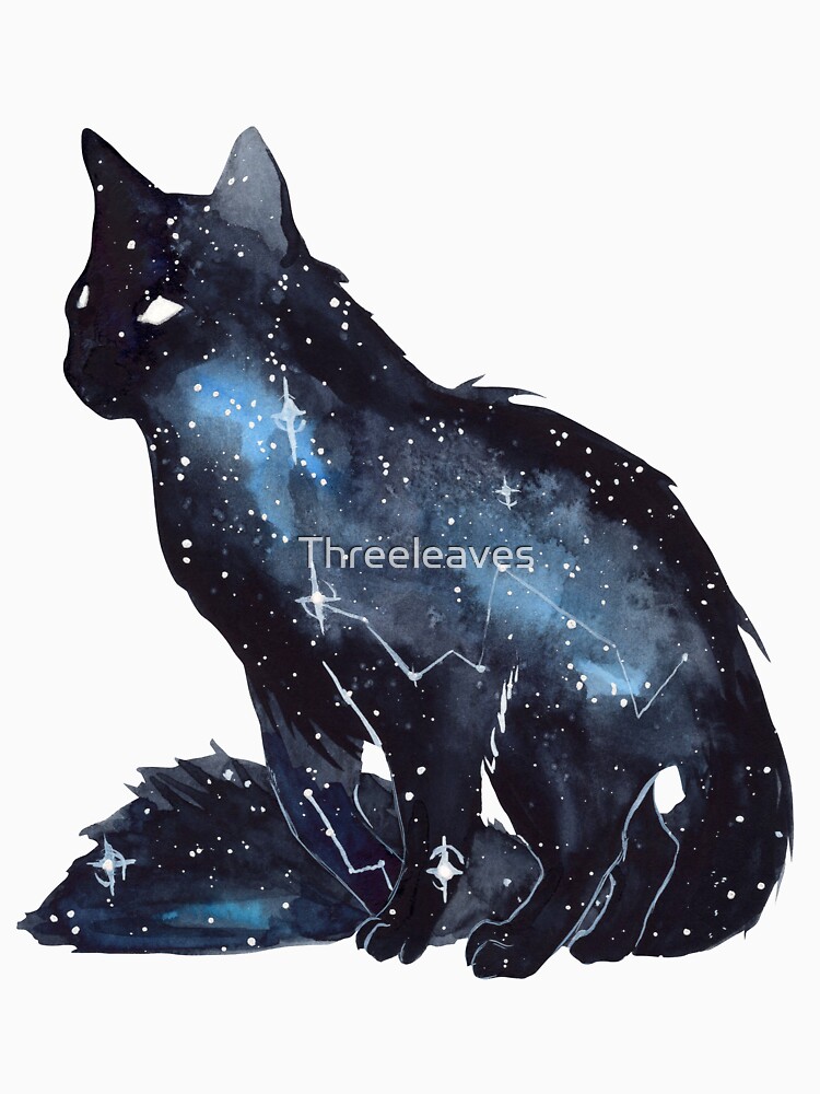 "Galaxy Cat" T-shirt for Sale by Threeleaves | Redbubble | cat t-shirts ...