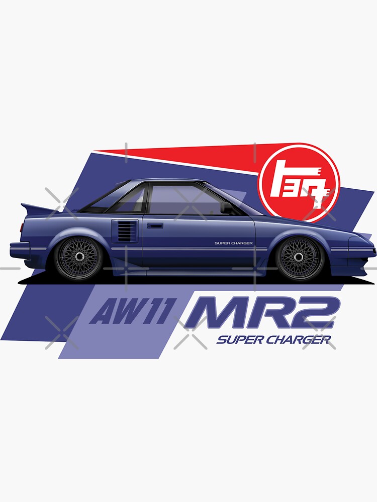 "AW11-001blu (JDM)" Sticker for Sale by kanseigazou | Redbubble