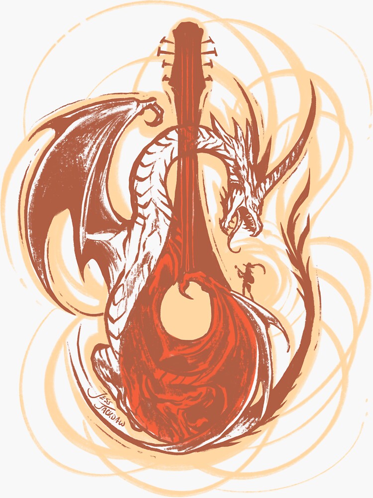 "The Bard - Seducing the Dragon" Sticker for Sale by JessJackdaw ...