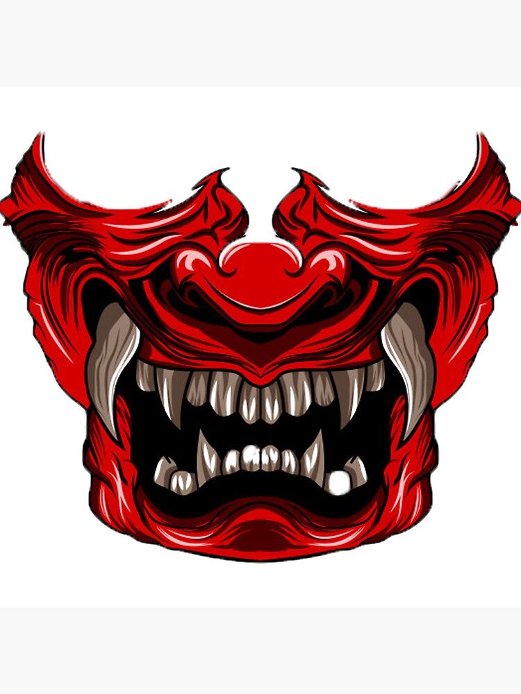 "Samurai mask" Sticker by BlackBonia | Redbubble