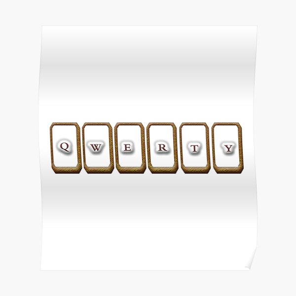 "qwerty key" Poster by oussimakh | Redbubble