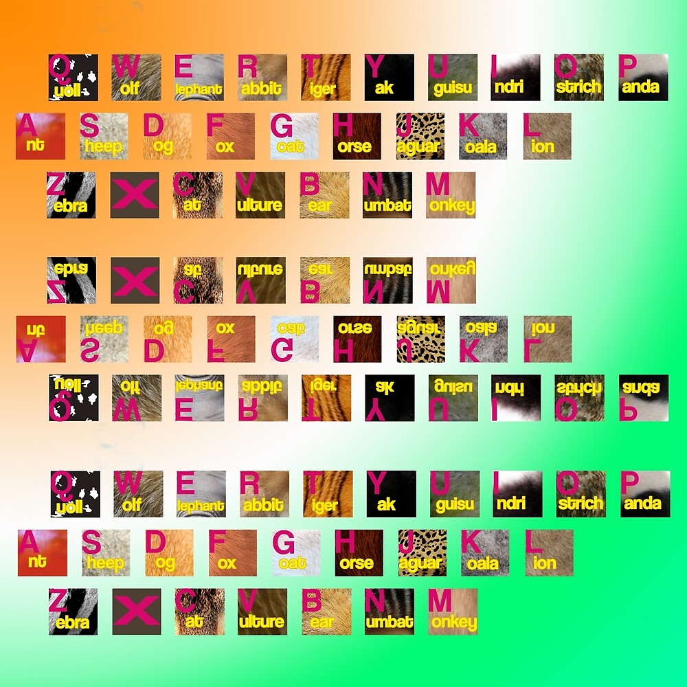 "A-Z animals keyboard" by chinyean | Redbubble