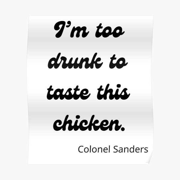 "Colonel Sanders" Poster by El-Farouk | Redbubble