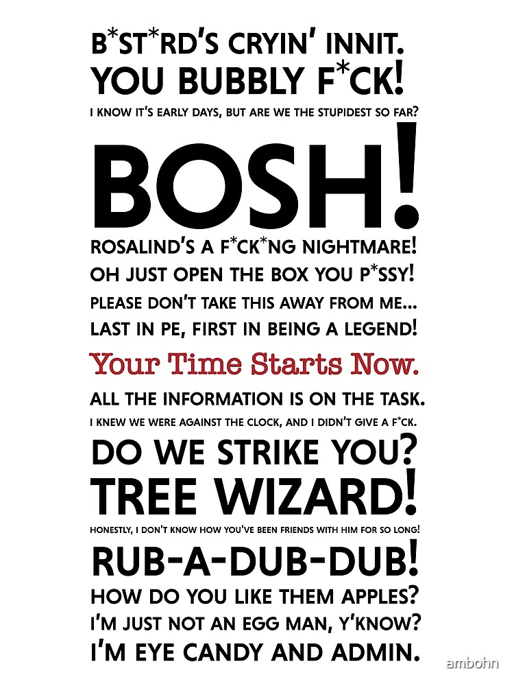 "Taskmaster Quotes" Poster by ambohn | Redbubble