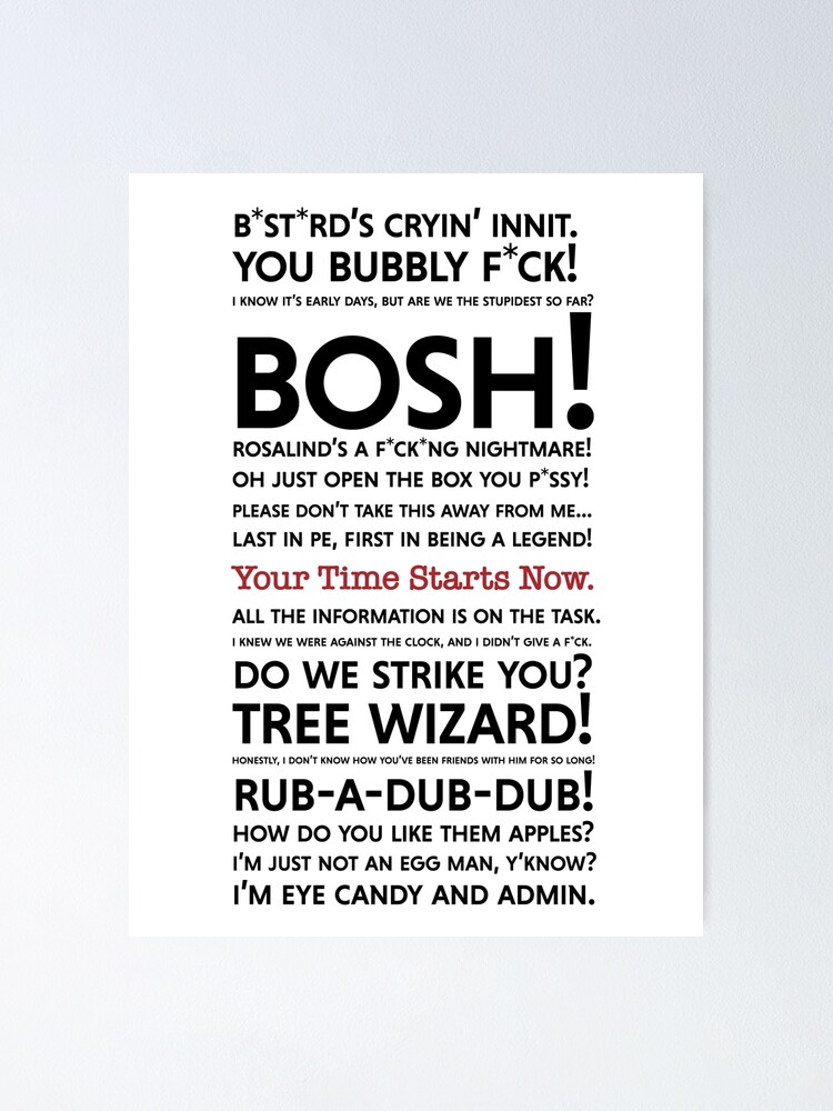 "Taskmaster Quotes" Poster by ambohn | Redbubble