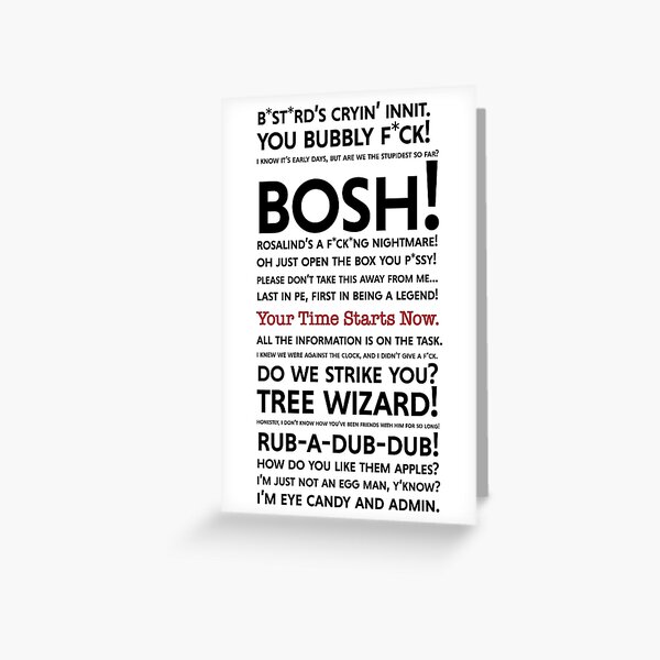 "Taskmaster Quotes" Greeting Card by ambohn | Redbubble