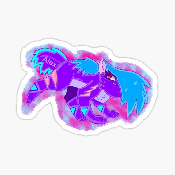 "Alex (hollows) (purple outline)" Sticker for Sale by EchoMintz | Redbubble