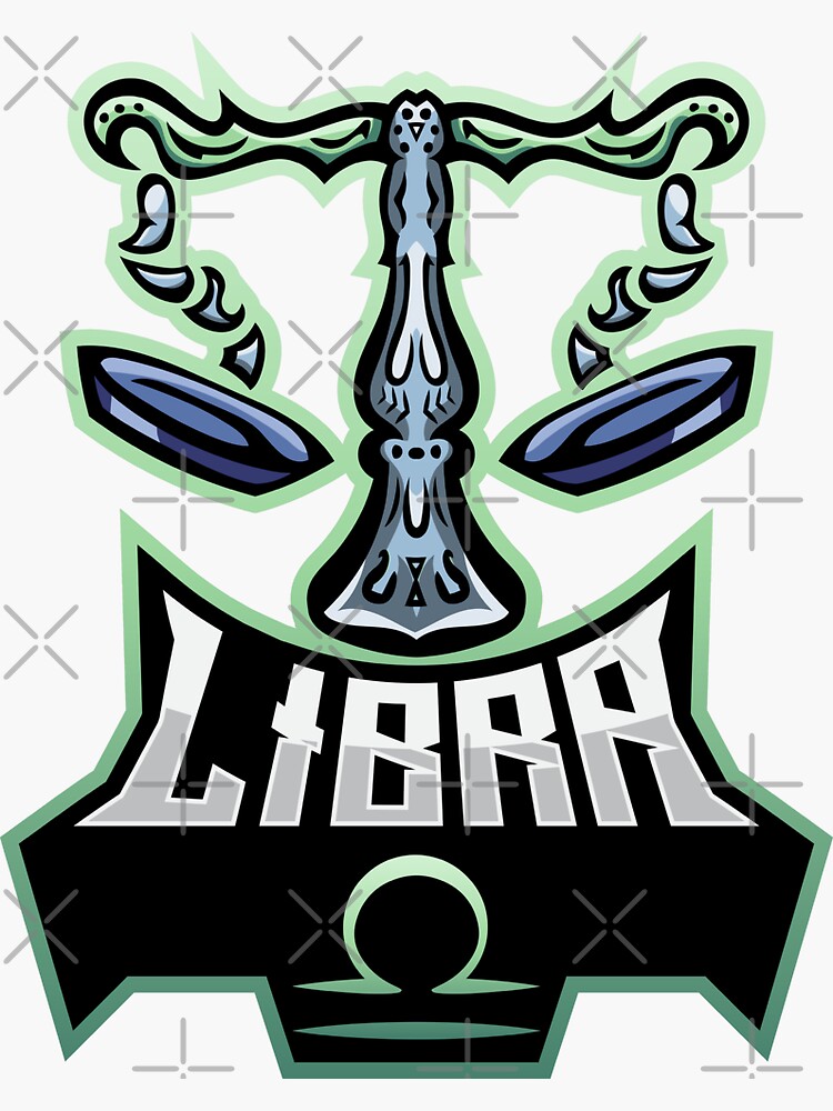 "Libra - Zodiac Sign Logo eSport" Sticker for Sale by AtomicBrush ...