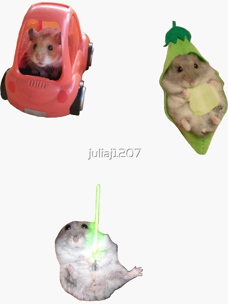 "Hamster Meme Sticker Pack" Sticker for Sale by juliaj1207 | Redbubble