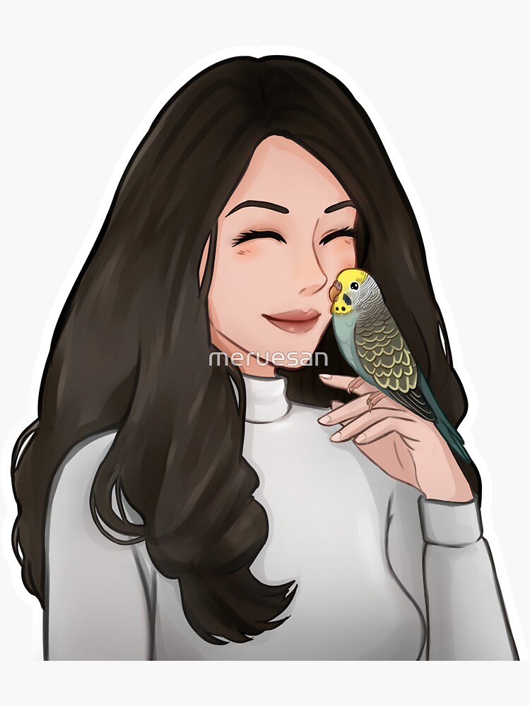 "Cute budgie" Sticker for Sale by meruesan | Redbubble