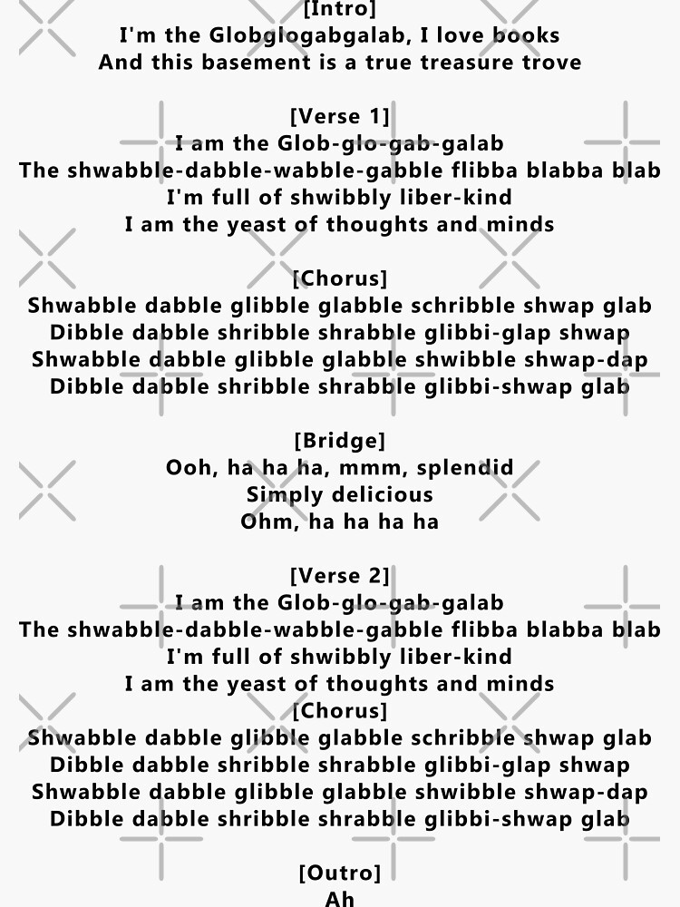 "LIL GLOBGLOGABGALAB" Sticker for Sale by teoMatteo | Redbubble