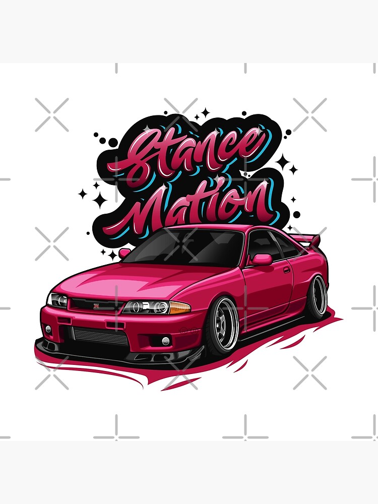 "Skyline GTR R33 (Maroon)" Art Print by JioojiProject | Redbubble