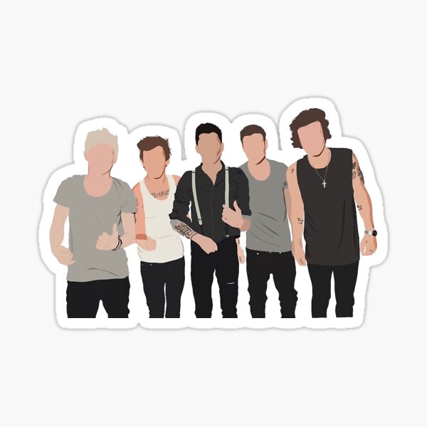 "One Direction outline" Sticker for Sale by adiBaron | Redbubble