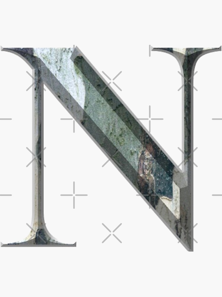 " Alphabet Monogram tree-Letter N" Sticker for Sale by loveoceanair ...