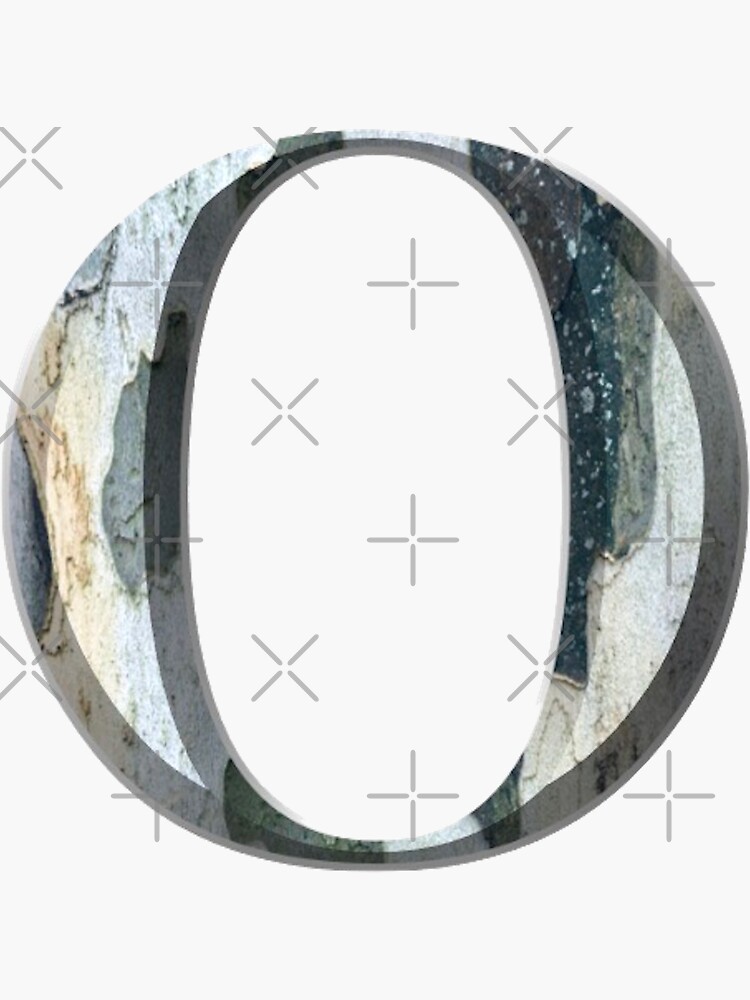 " Alphabet Monogram tree-Letter O" Sticker for Sale by loveoceanair ...