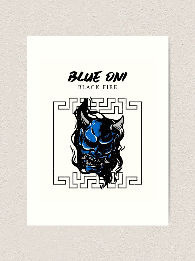 "Blue Oni - Japanese Icons" Art Print for Sale by ManiaTeec | Redbubble