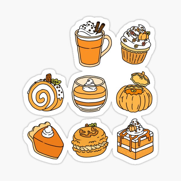 "Pumpkin Aesthetic Food" Sticker by love-101 | Redbubble