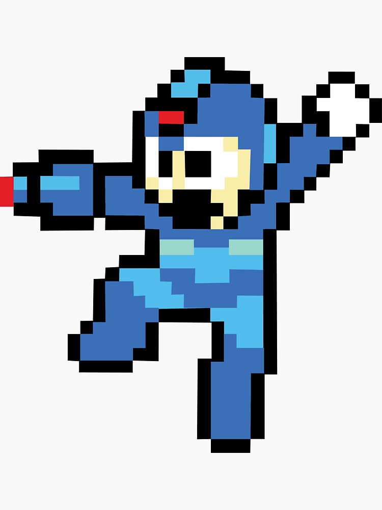 "Megaman" Sticker for Sale by Spodman | Redbubble