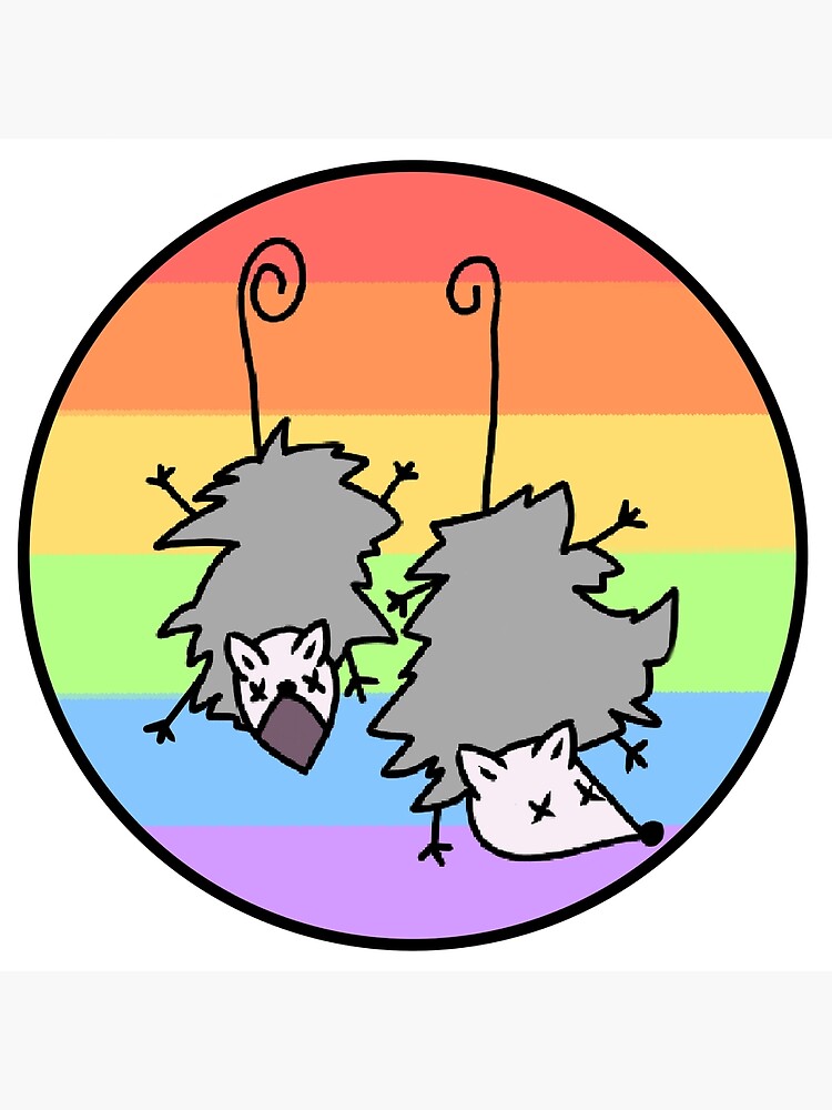 Pride Opossums Circle Rainbow Pride Flag Poster By Wilder1039 Redbubble