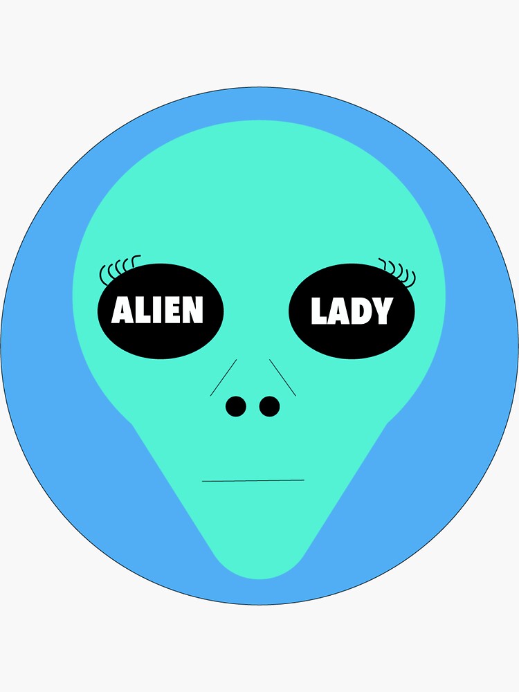 "Alien Lady Laptop Sticker" Sticker for Sale by KatherineDo | Redbubble