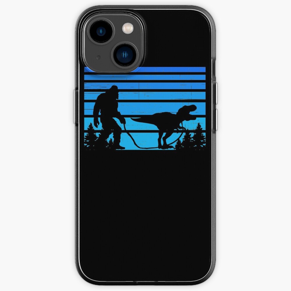"Bigfoot or Darrel holding a trex on a leash" iPhone Case for Sale by ...
