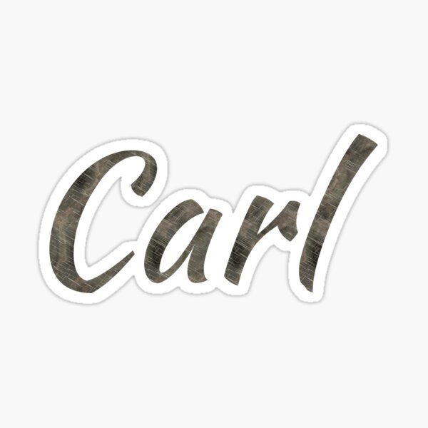 "CARL Name" Sticker by LizBanegasArt | Redbubble