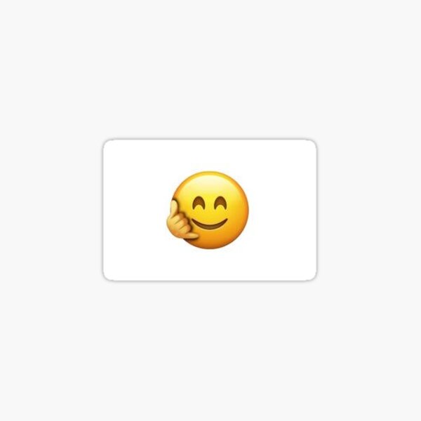"happy phone call emoji face" Sticker by simmmmmmm | Redbubble