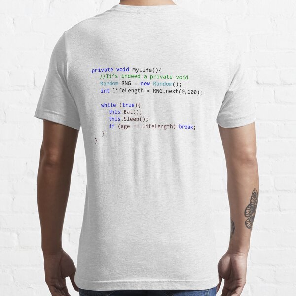 "Life in C#" T-shirt for Sale by ProgrammerSpace | Redbubble ...