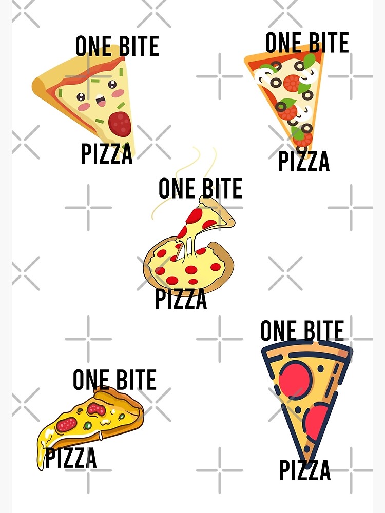"One Bite Pizza" Poster by DamaliePierre | Redbubble