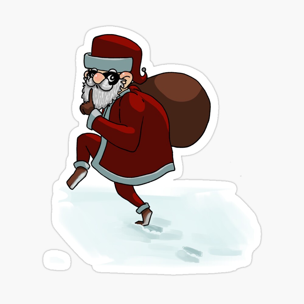Sneaky Santa Postcard for Sale by Zoliphered Redbubble
