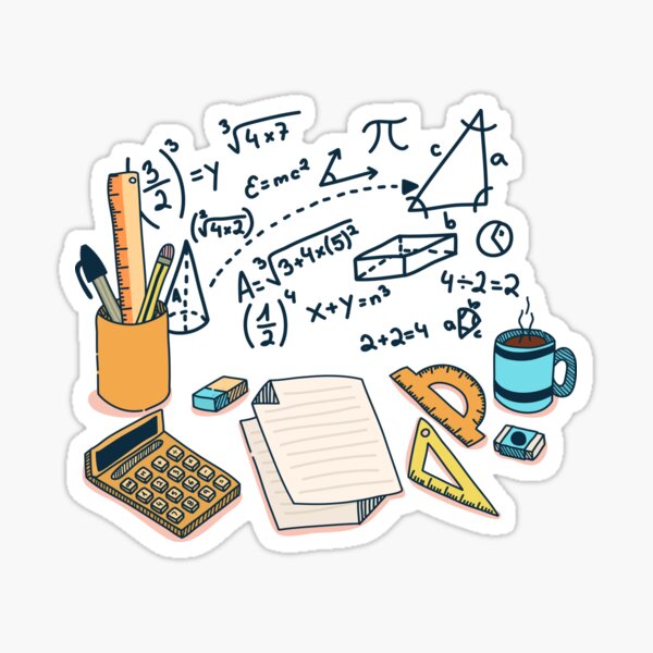 "maths " Sticker for Sale by StoreTAF | Redbubble