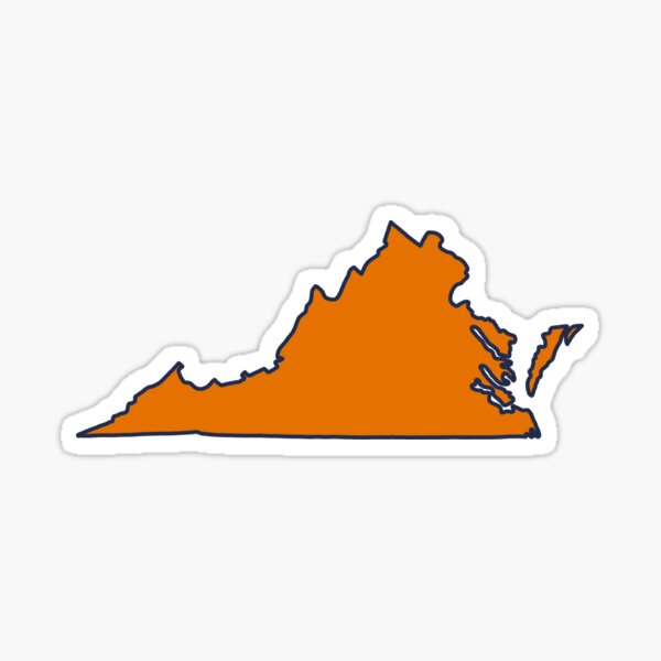 "virginia outline UVA" Sticker for Sale by uvawahoo | Redbubble